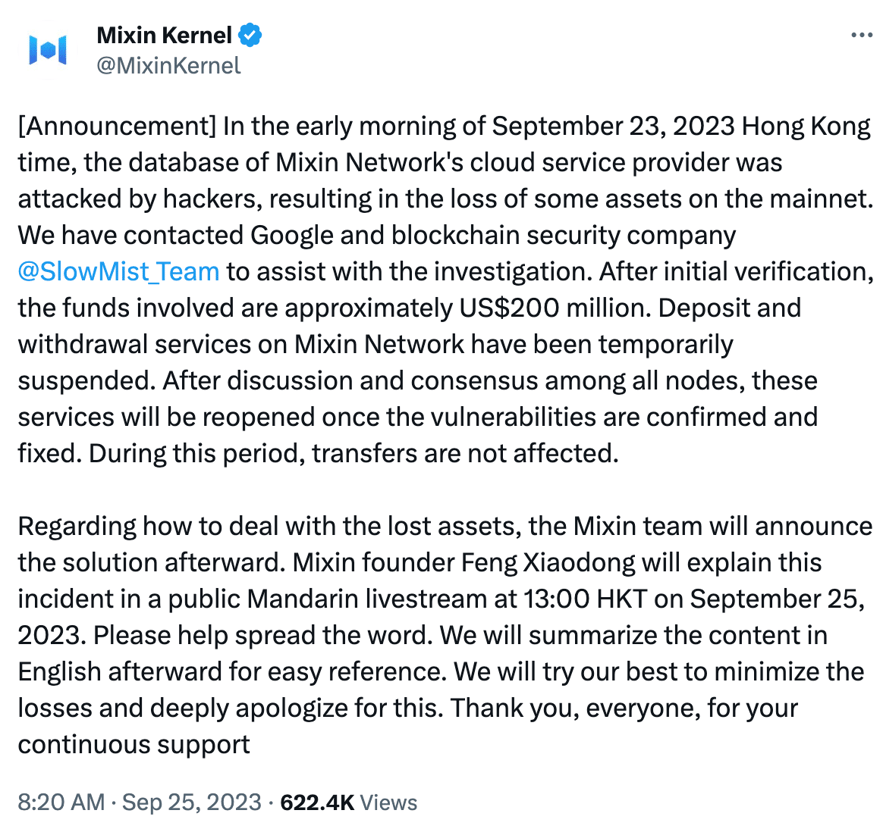 Hack Track: Mixin Flow of Funds Analysis